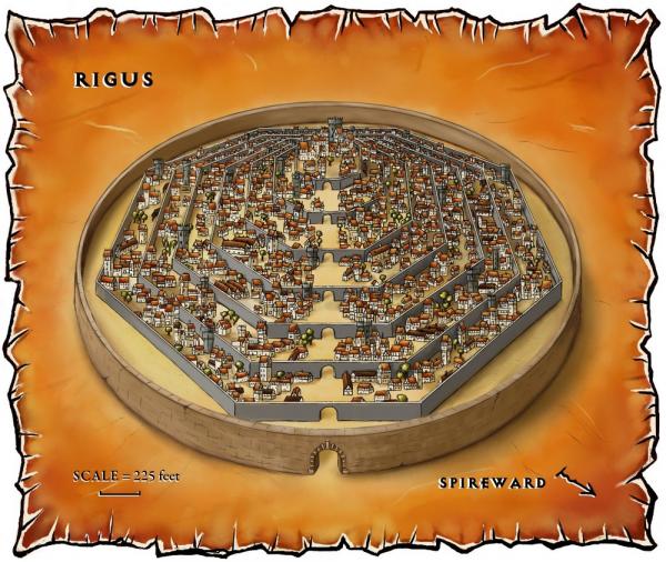 Gatetown Map : Faunel, Glorium & Rigus | Planewalker